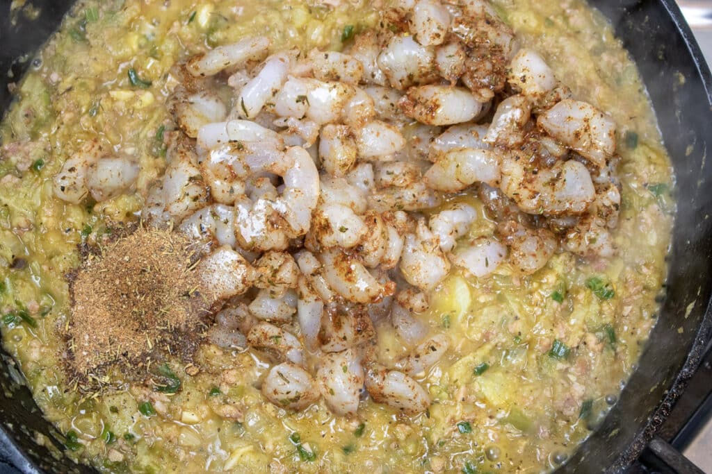 Stuffed Mirliton with Ham and Shrimp | First...you have a beer